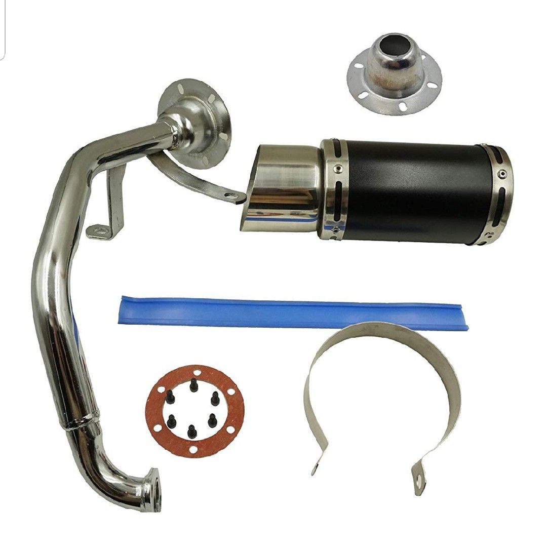 Glixal ATKS-038 GY6 125cc 150cc 7-inch High Performance Racing Exhaust ...