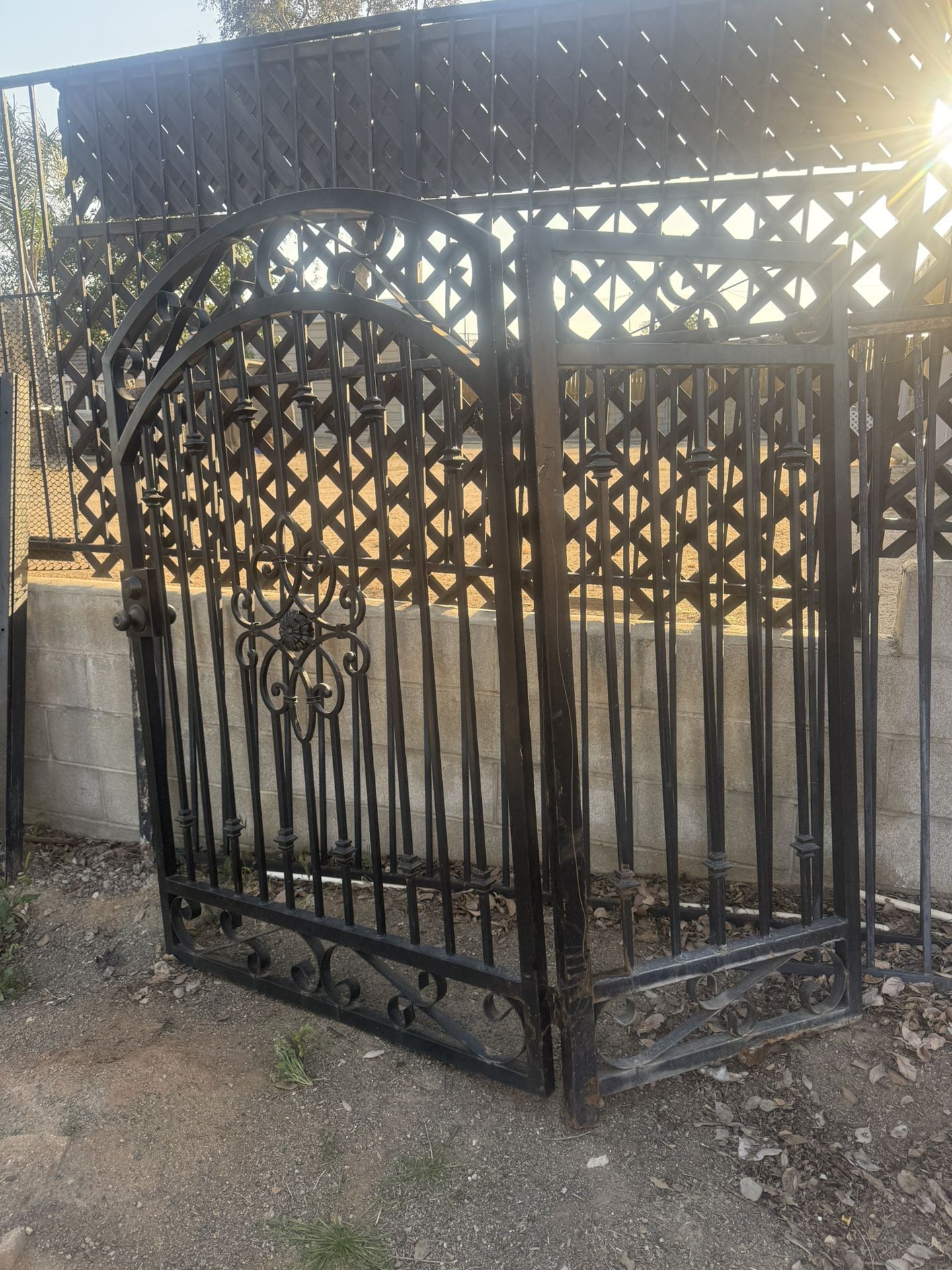 Two Beautiful Rod Iron Gates For Backyard Or Front Yard That Came Of A ...