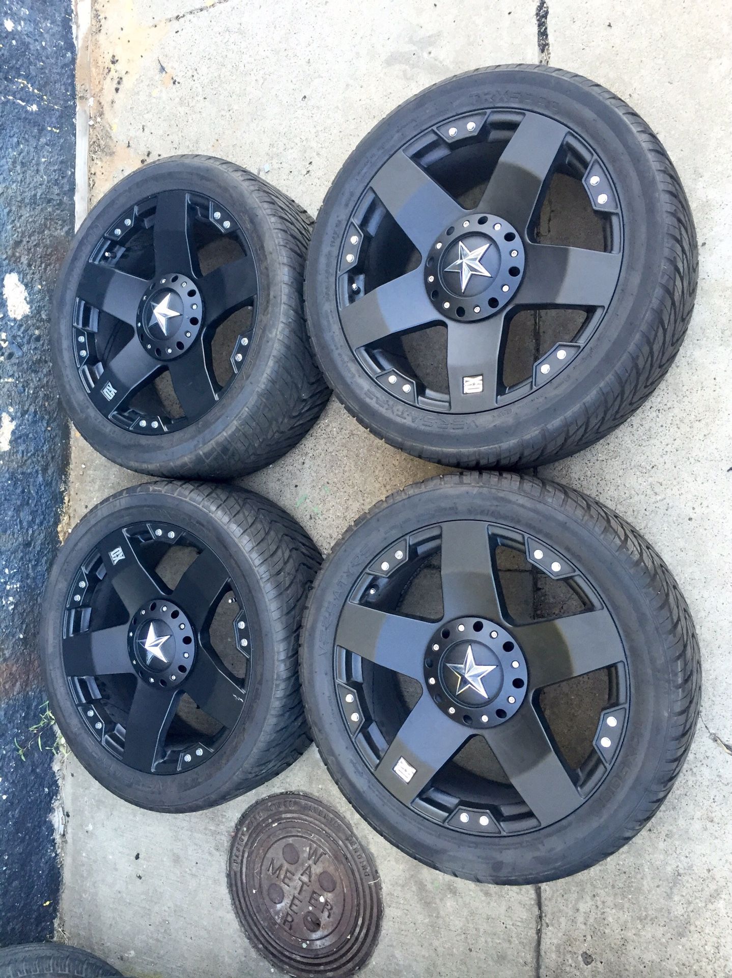 22” black XD rockstar Rims and Tires 22 Wheels 22s negros Rines y ...
