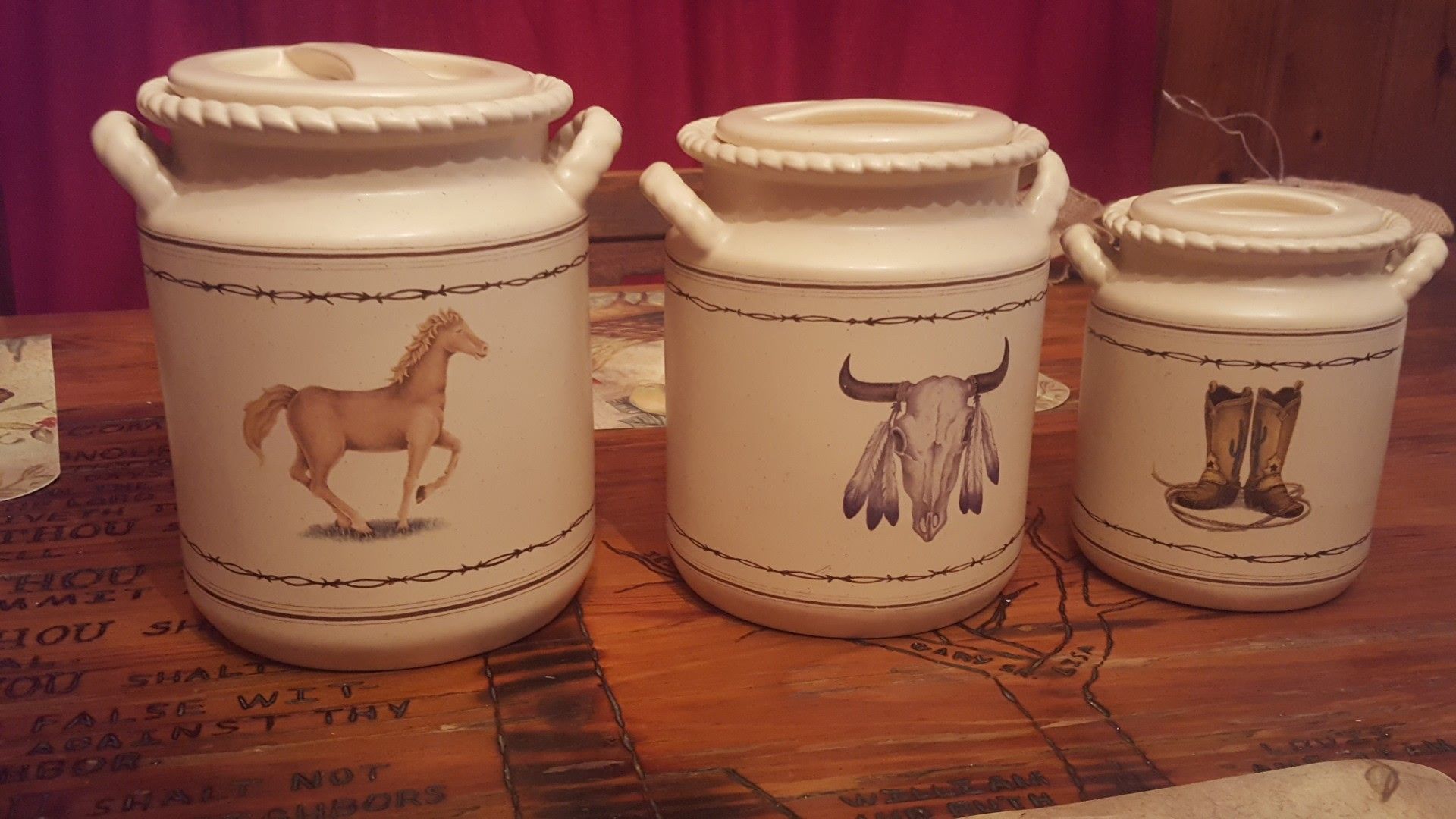 3Piece Western Canister Set for Sale in Winston-Salem, NC - OfferUp