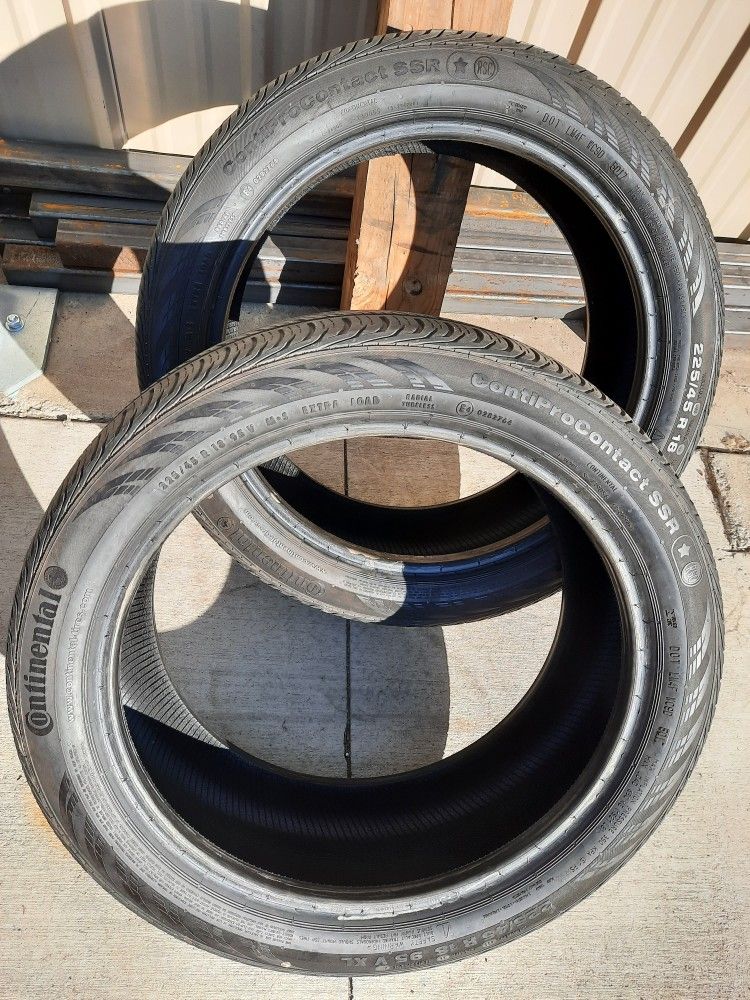 225 45 18 Continental Contiprocontact Ssr 225 45r18 95v Xl M S Rated