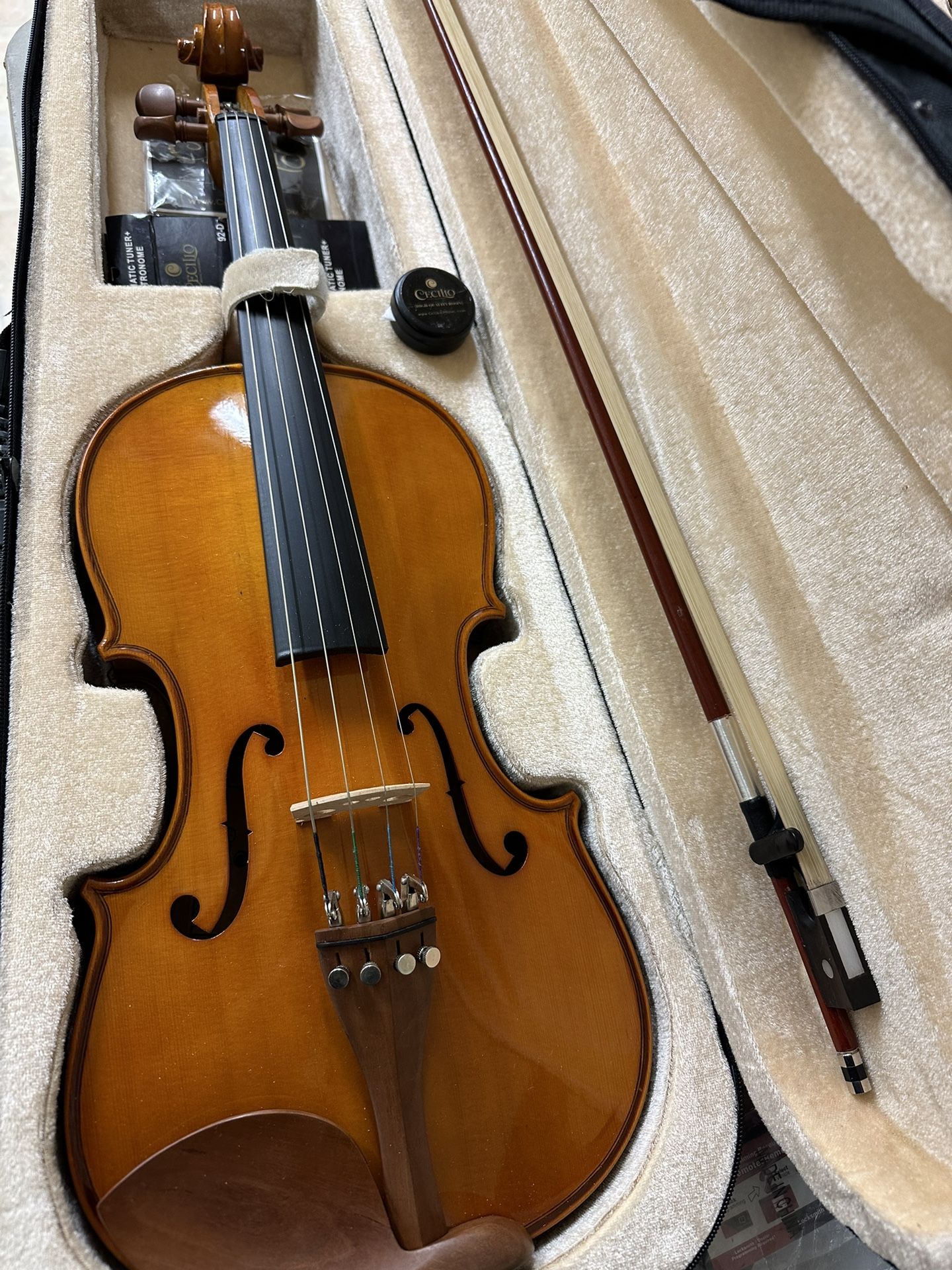 15 inch Viola with Bow, Digital Tuner, Extra Strings, Rosin $120 Firm ...