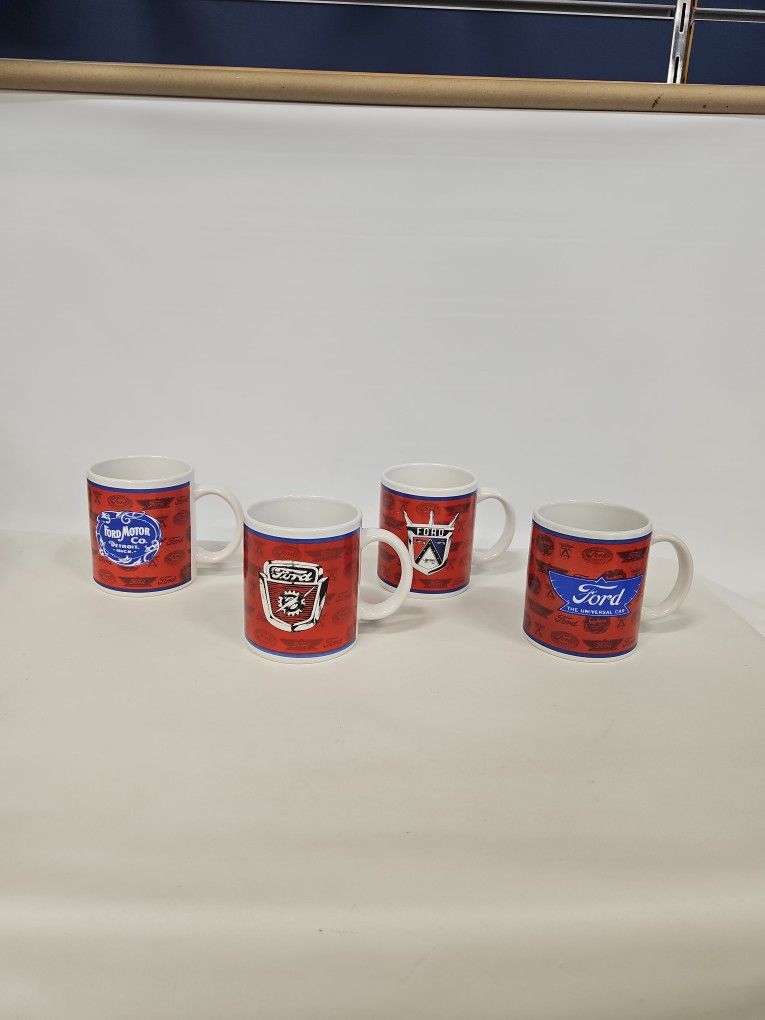 Ford Motor Co. Logo Emblem Coffee Cup Mug Lot Of 4 I-7224 for Sale in ...