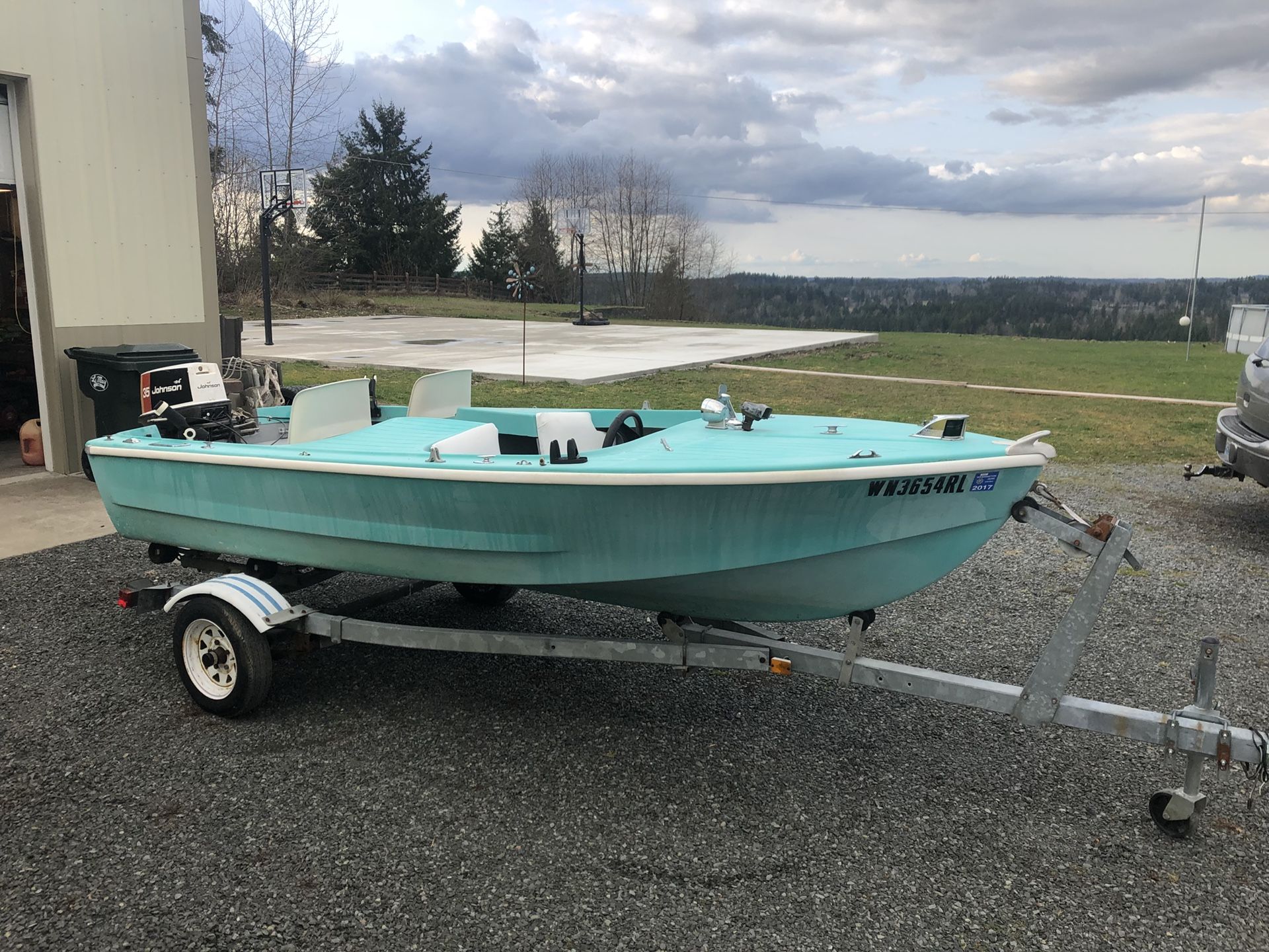 1956 Glasspar 14’ Sport-lido & 1980 EZ-Loader trailer for Sale in ...