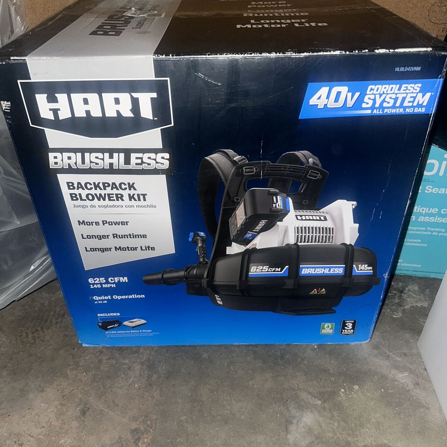 HART 40-Volt Cordless Brushless Backpack Blower Kit (1), 60% OFF