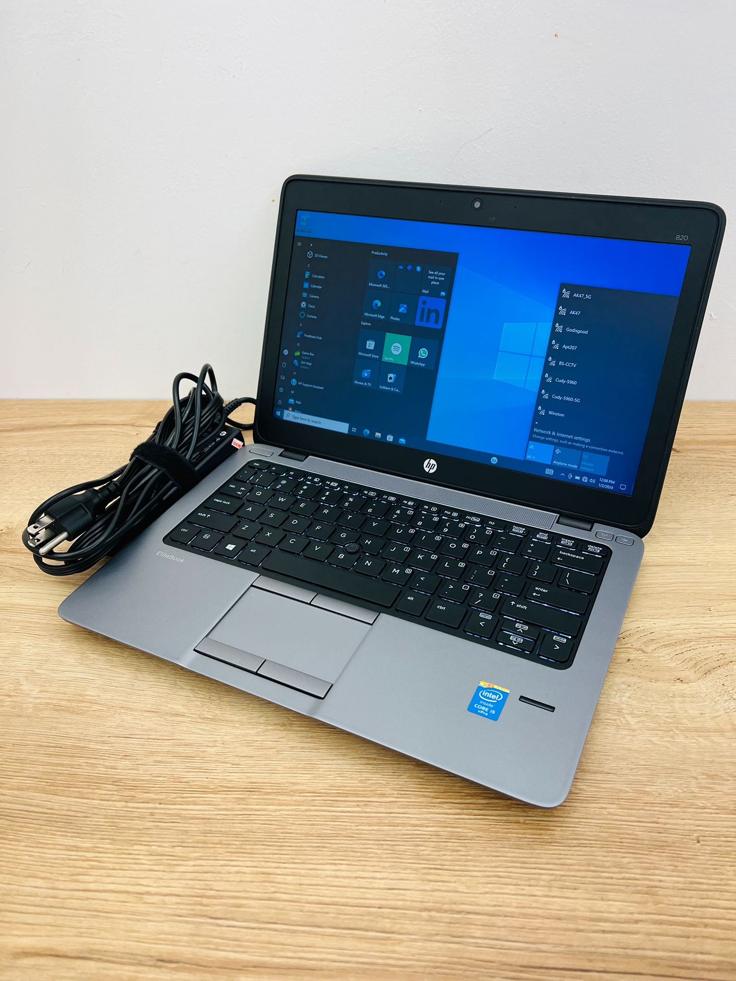 HP i5 vPro laptop / Windows 10 Pro / SSD / Camera / DisplayPort / WiFi ...