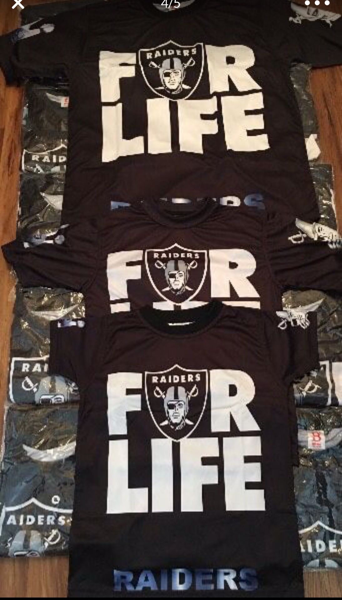 RAIDERS FULL SUBLIMATION Dry Fit, BLACK FOR LIFE , NEW for Sale in ...