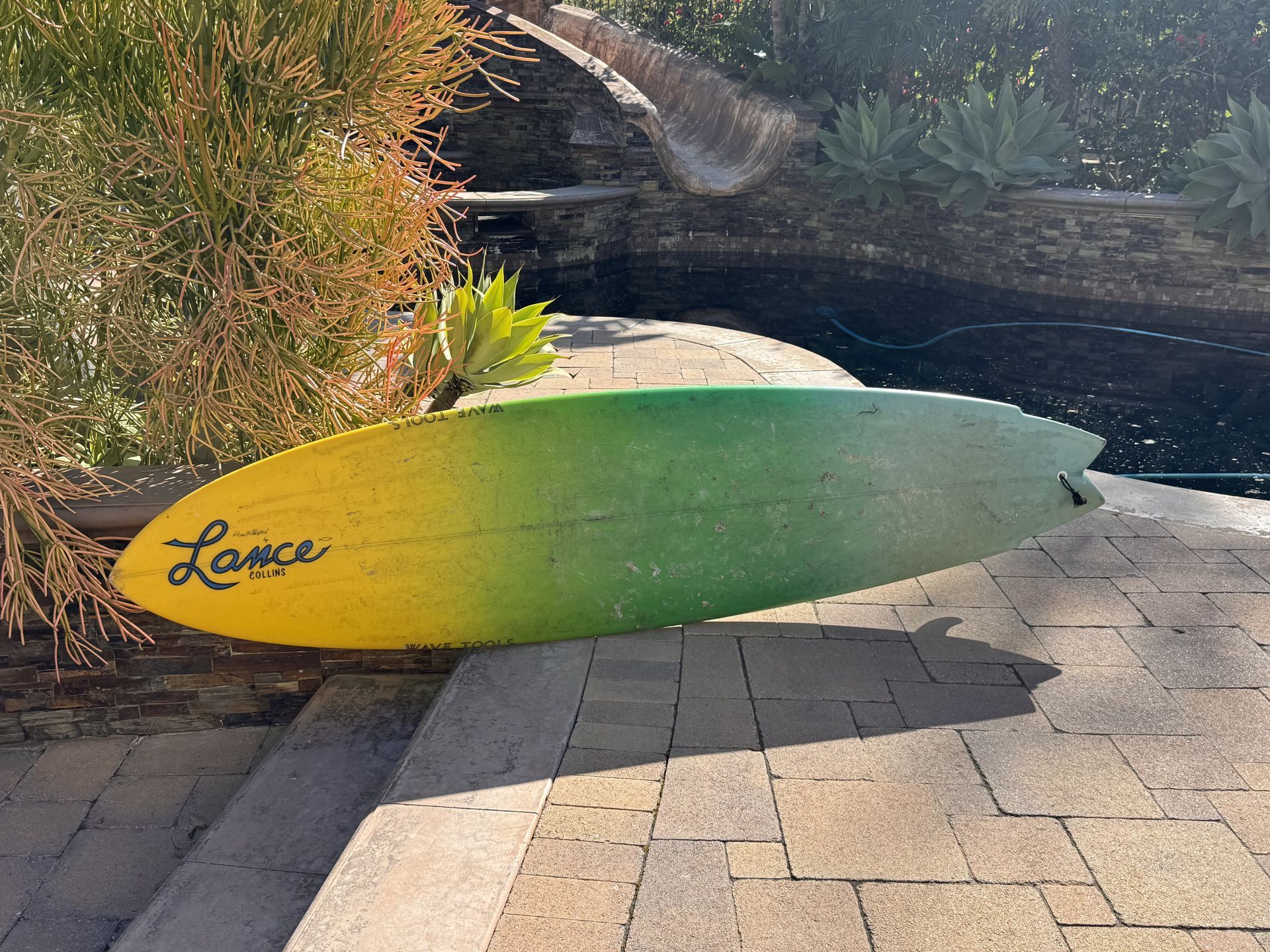 Hand-shaped Lance Collins surfboard (Wave Tools) shaped for Bob Long ...