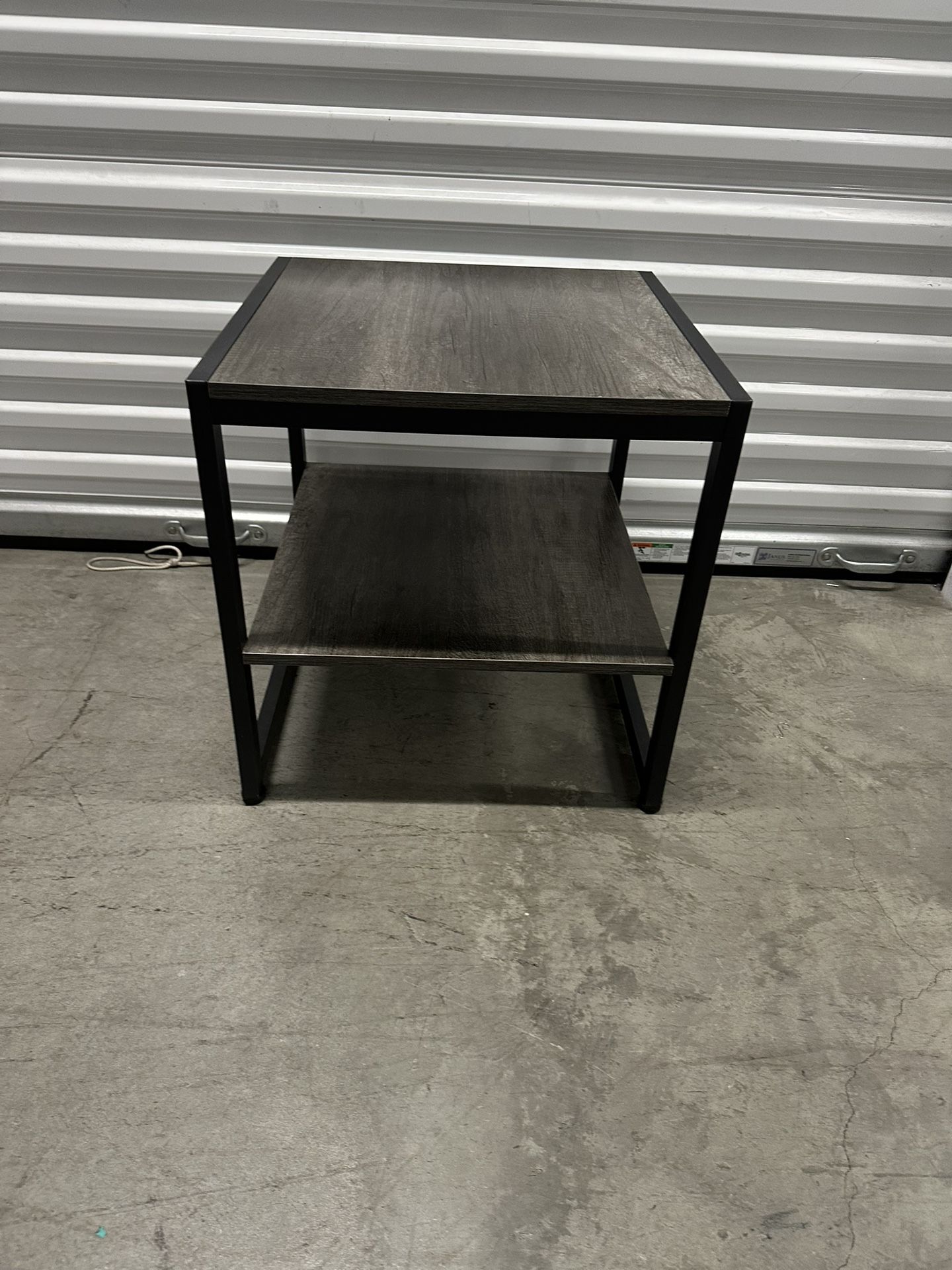 Homieasy End Table, 20 Inch Square End Table, Mini Fridge Stand with 2 ...