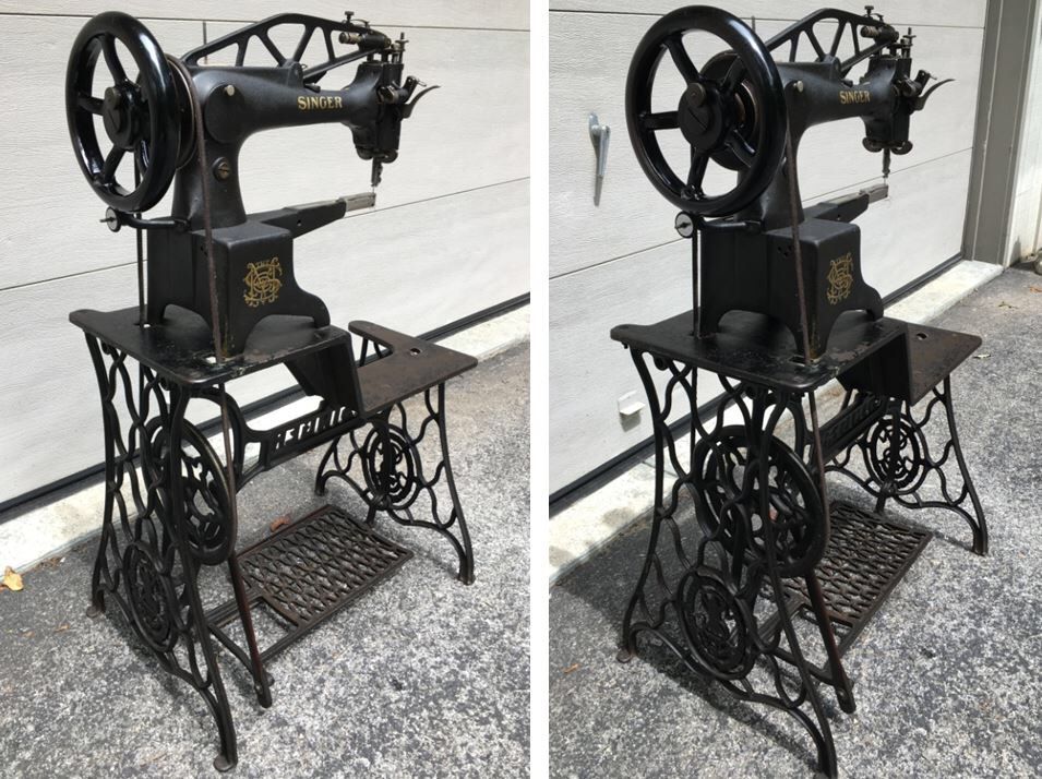 Vintage Industrial SINGER 29K71 Leather Treadle Sewing Machine for Sale ...