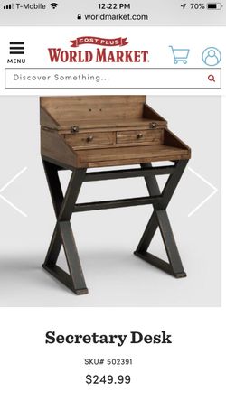 Cost plus secretary desk store