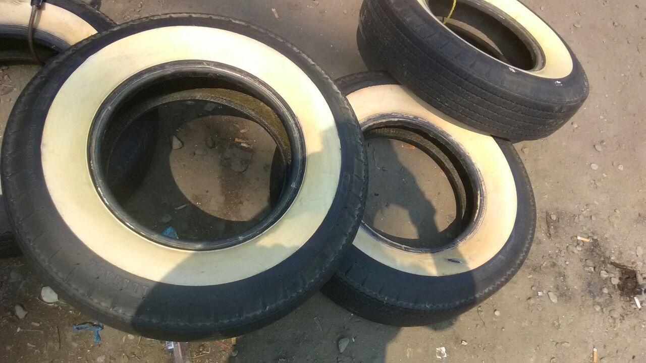 Set of 4 - Sears Allstate Guardsman 7.50 - 14 White Wall vintage car ...