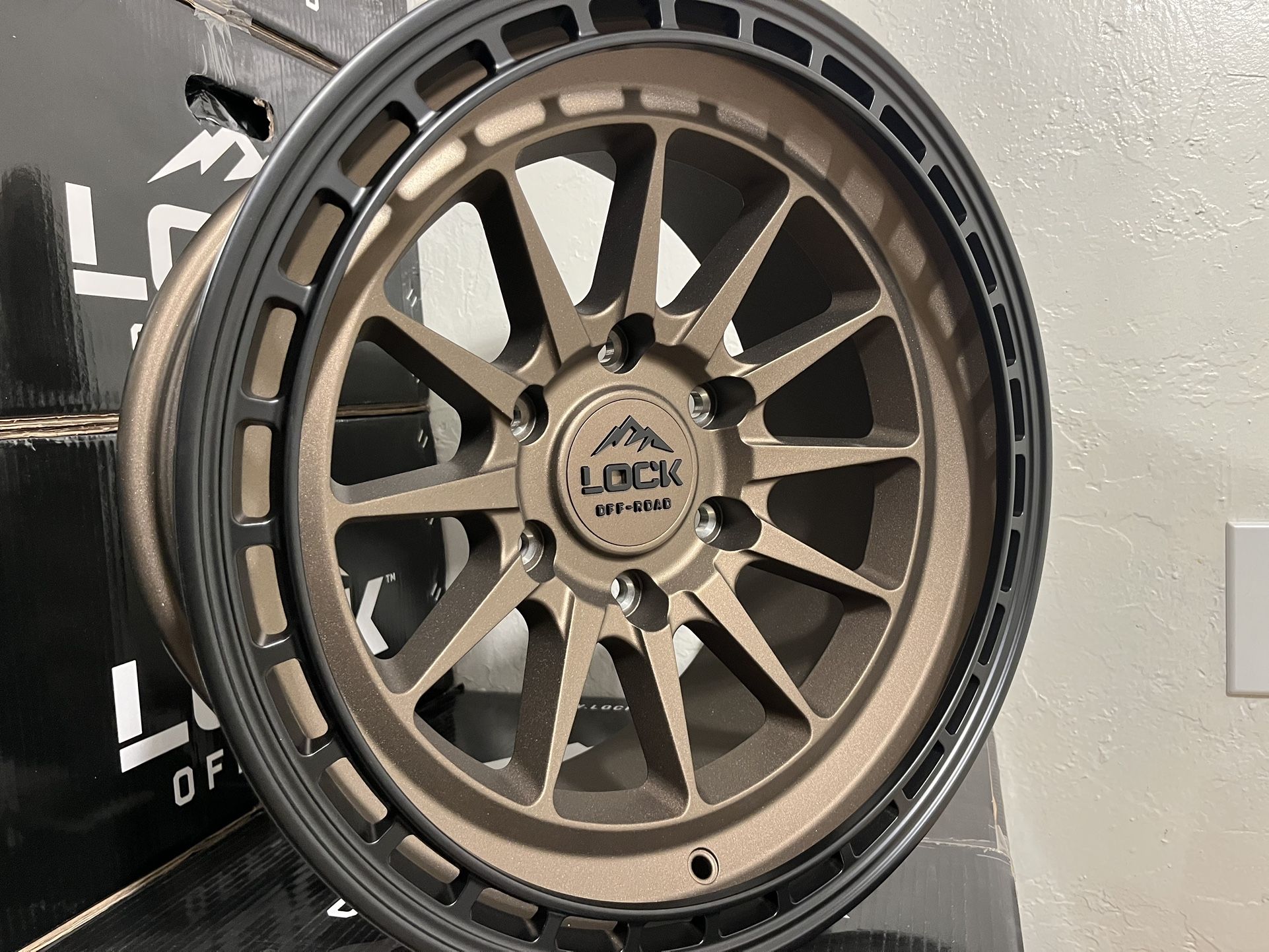 17 Inch Lock Off Road Baja Style Wheels/Rims Matte Bronze for Sale in ...