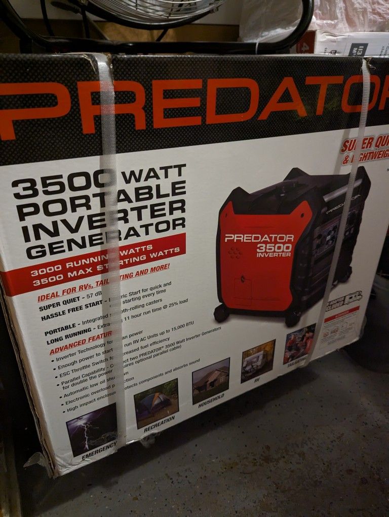 NEW PREDATOR 3500 Watt SUPER QUIET Inverter Generator with CO SECURE ...