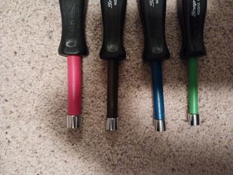 Snap-On Nut Driver 11/32, 3/8, 7/16, 1/2. With Blue Point Short ...