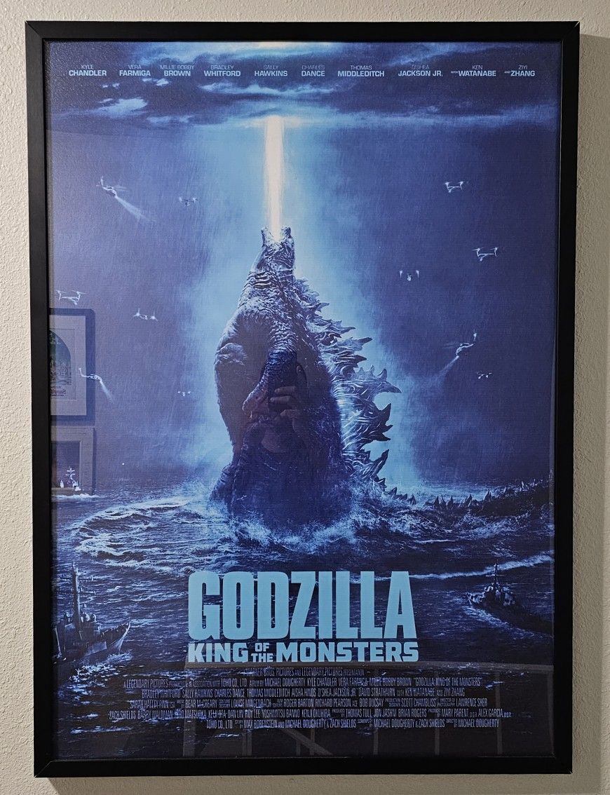 Godzilla King of the Monsters Movie Poster With Frame 27x 40 for Sale ...