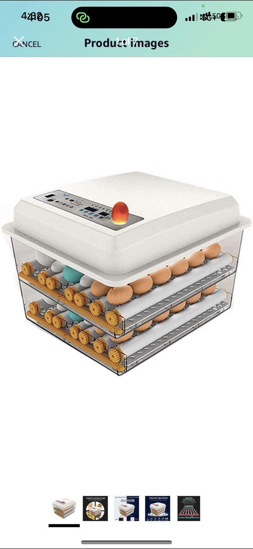 JAEDO 120 Egg Incubator Poultry Hatcher with Fully Automatic Egg Turning and Temperature ...