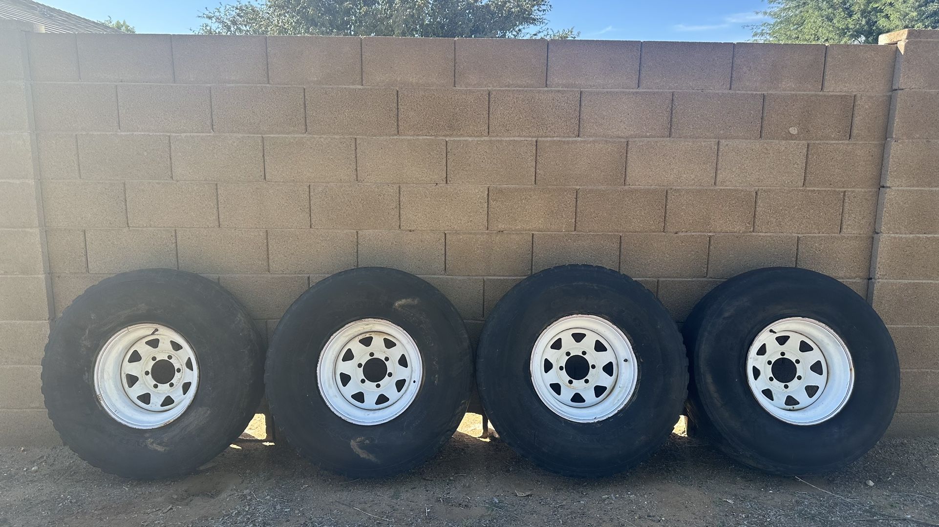Classic Chevy 16.5” Wagon Wheel Steel Rims – 6x6.5 Bolt Pattern for ...