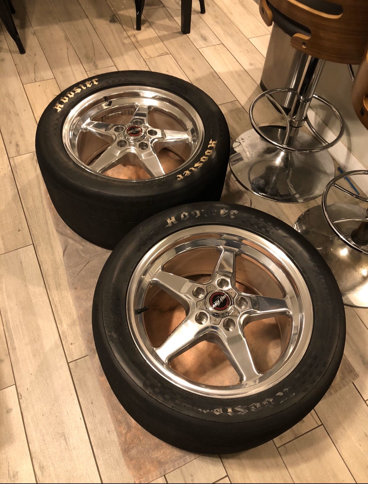 2 Racestar 17x9.5 for 5x120 lug with Hoosier DR2 315/35/17 for Sale in ...