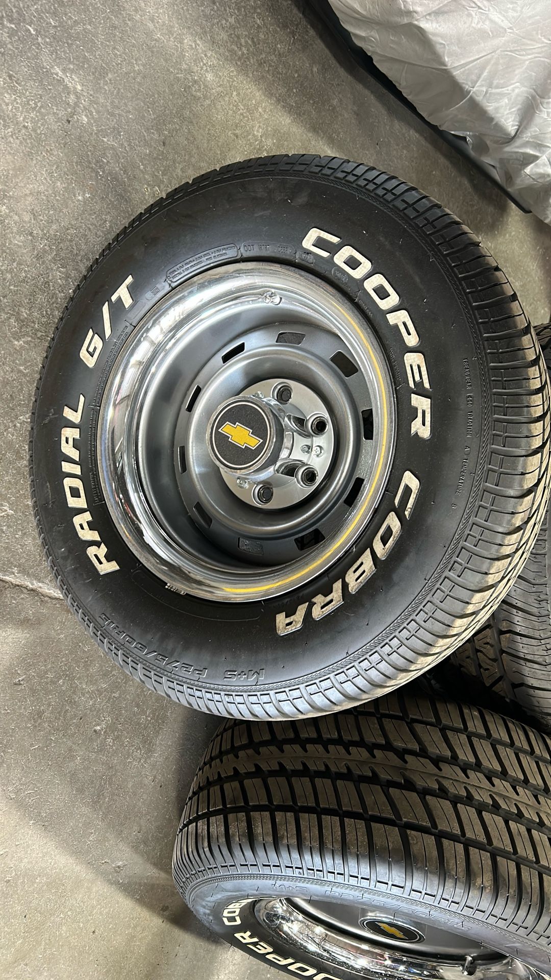 1972 Chevy C10 Rally Rims/ Tires/center Caps And Trim Rings for Sale in ...