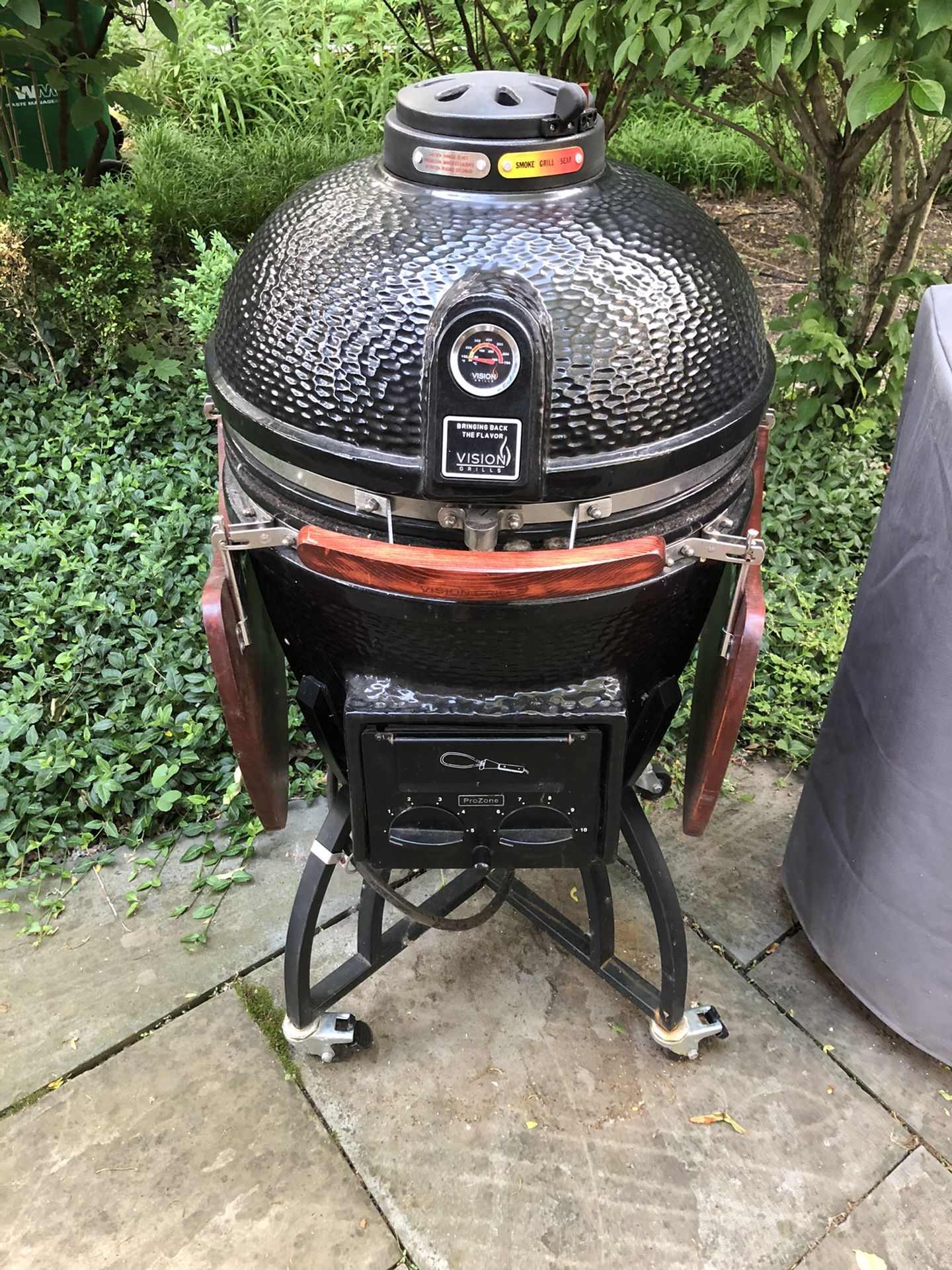Vision Kamado Grill/Smoker With Quick Change Propane Insert for Sale in ...