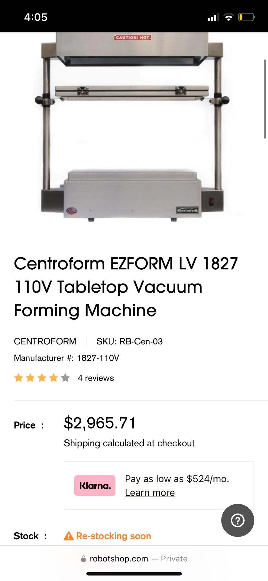 Centroform Vacuum Former 18x27 for Sale in Fullerton, CA - OfferUp