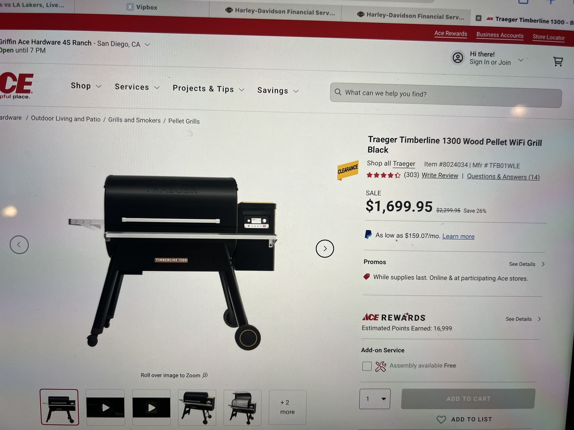 Traeger Timberline 1300 Wood Pellet WiFi Grill for Sale in San Diego ...