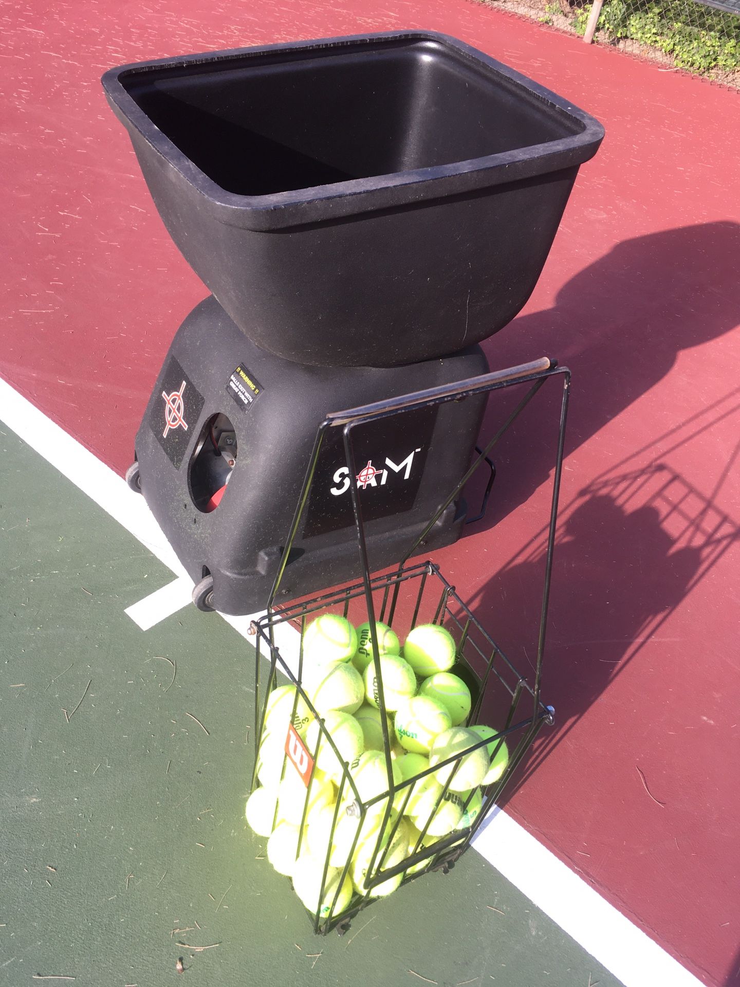SAM TENNIS BALL TRAINER TRAINING MACHINE Sold exactly as pictured WITH ...