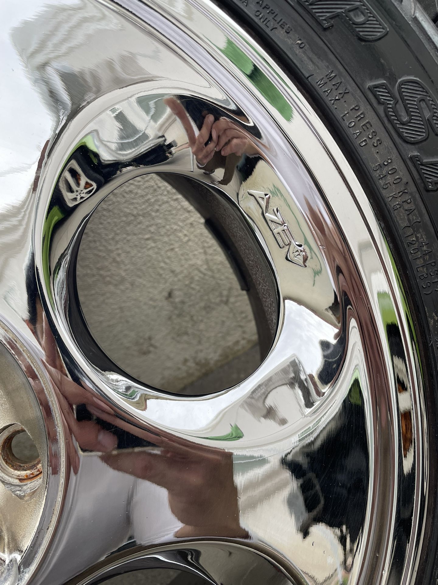 AZEV wheels & tires type B 17x7.5 Chrome for Sale in Norwalk, CA - OfferUp