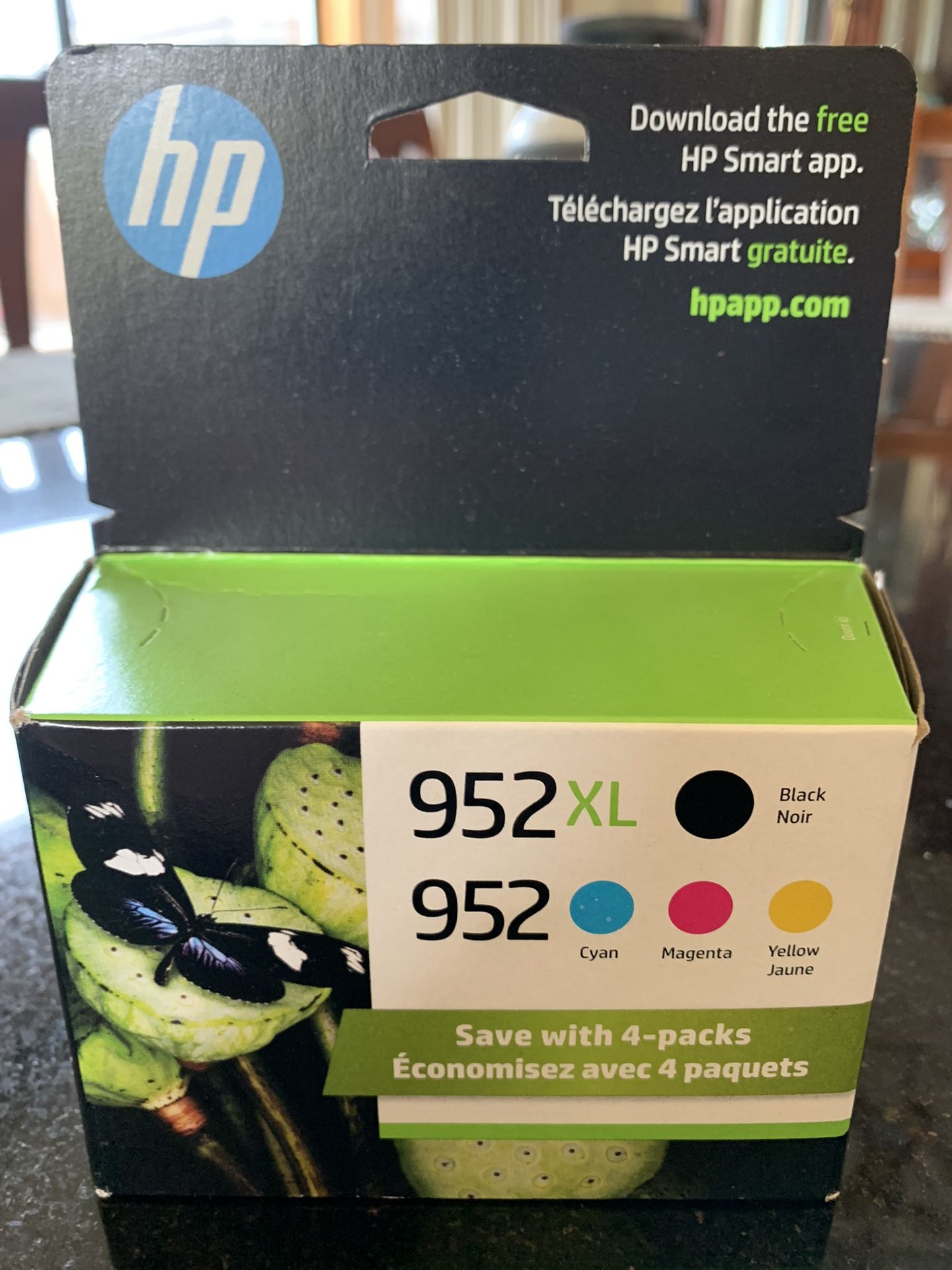 4-Pack HP 952 XL Black, Cyan, Magenta, Yellow. (Original Factory Sealed ...