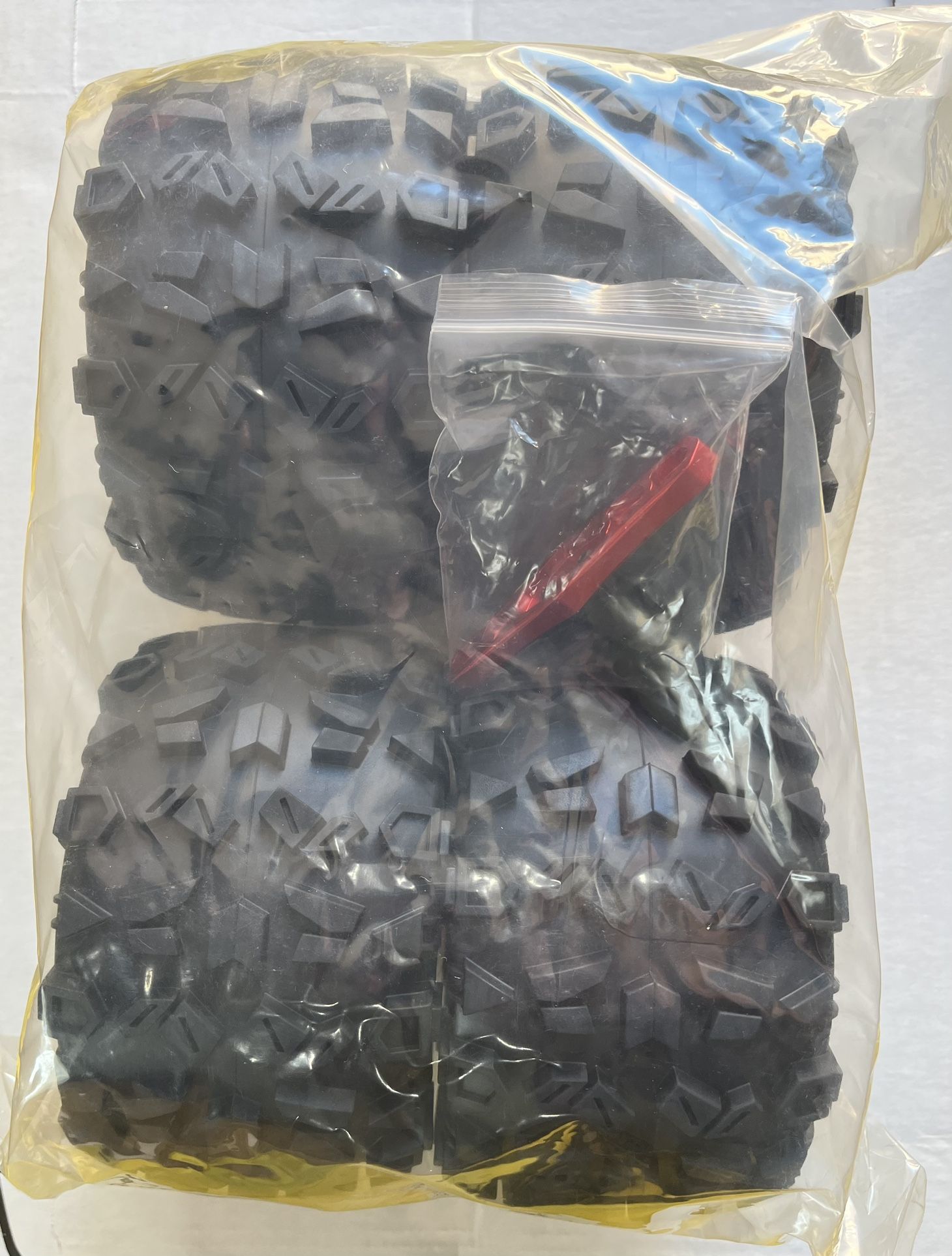 170mm 1/8 Scale RC Monster Truck Tires & 17mm Hex Wheels Traxxas Maxx ...