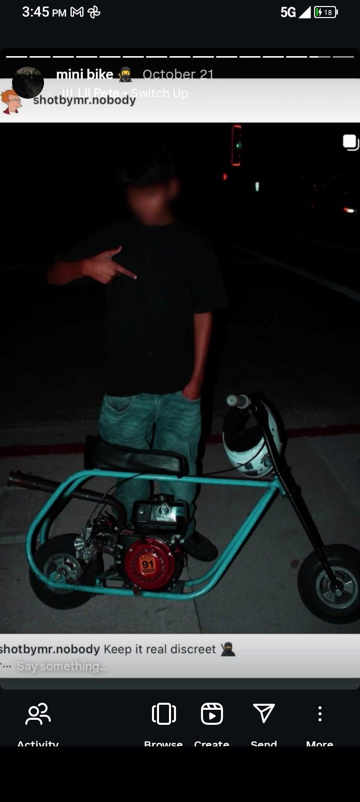 Mini Bike Frame Only Look At Description for Sale in Los Angeles, CA ...