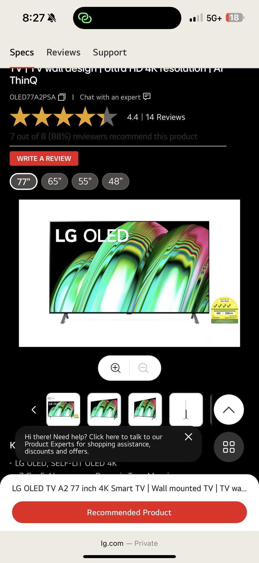 Lg Oled 77’ TV for Sale in Las Vegas, NV - OfferUp