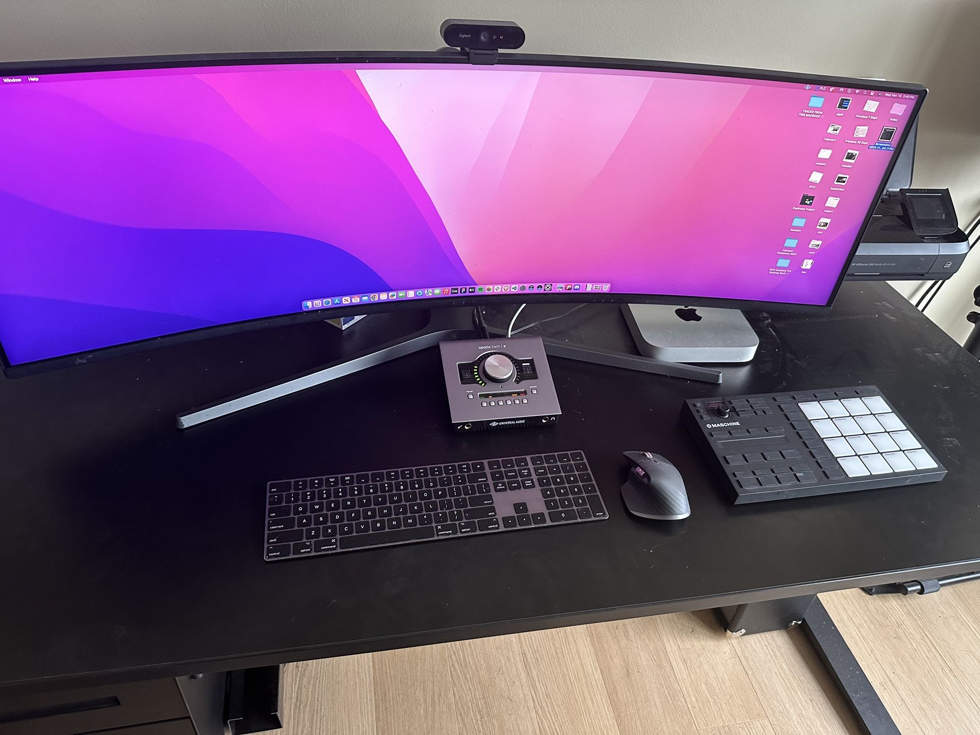 Studio Setup For Sale (Apollo Twin X, Maschine Mikro, Samsung 49” Curved Monitor, Uplift ...
