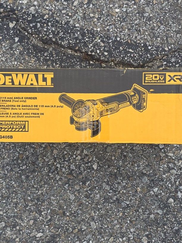 DEWALT 20V MAX XR Cordless Brushless 4.5 in. Slide Switch Small Angle Grinder with Kickback ...