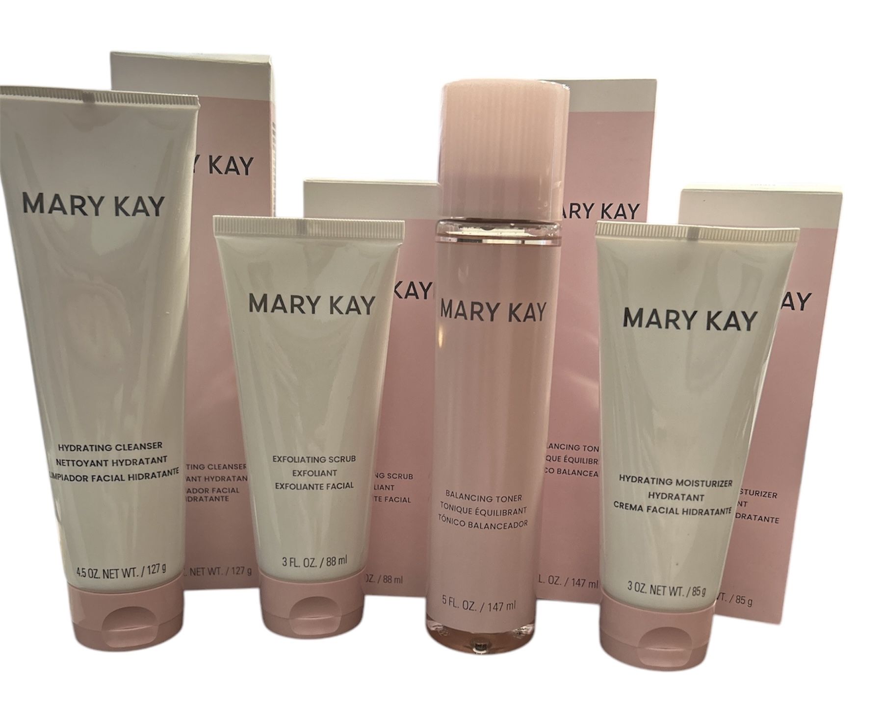 Mary Kay NEW Hydrating Regimen Skin Care Set - cleanser,scrub,toner ...