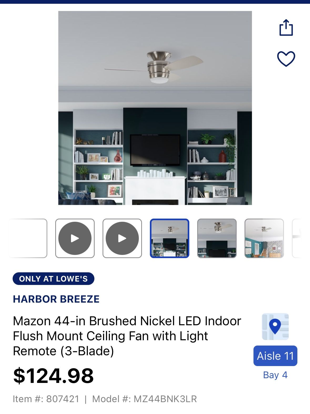 Harbor Breeze Ceiling Fan Mounting Bracket Harbor Breeze Mazon 44-inch ...