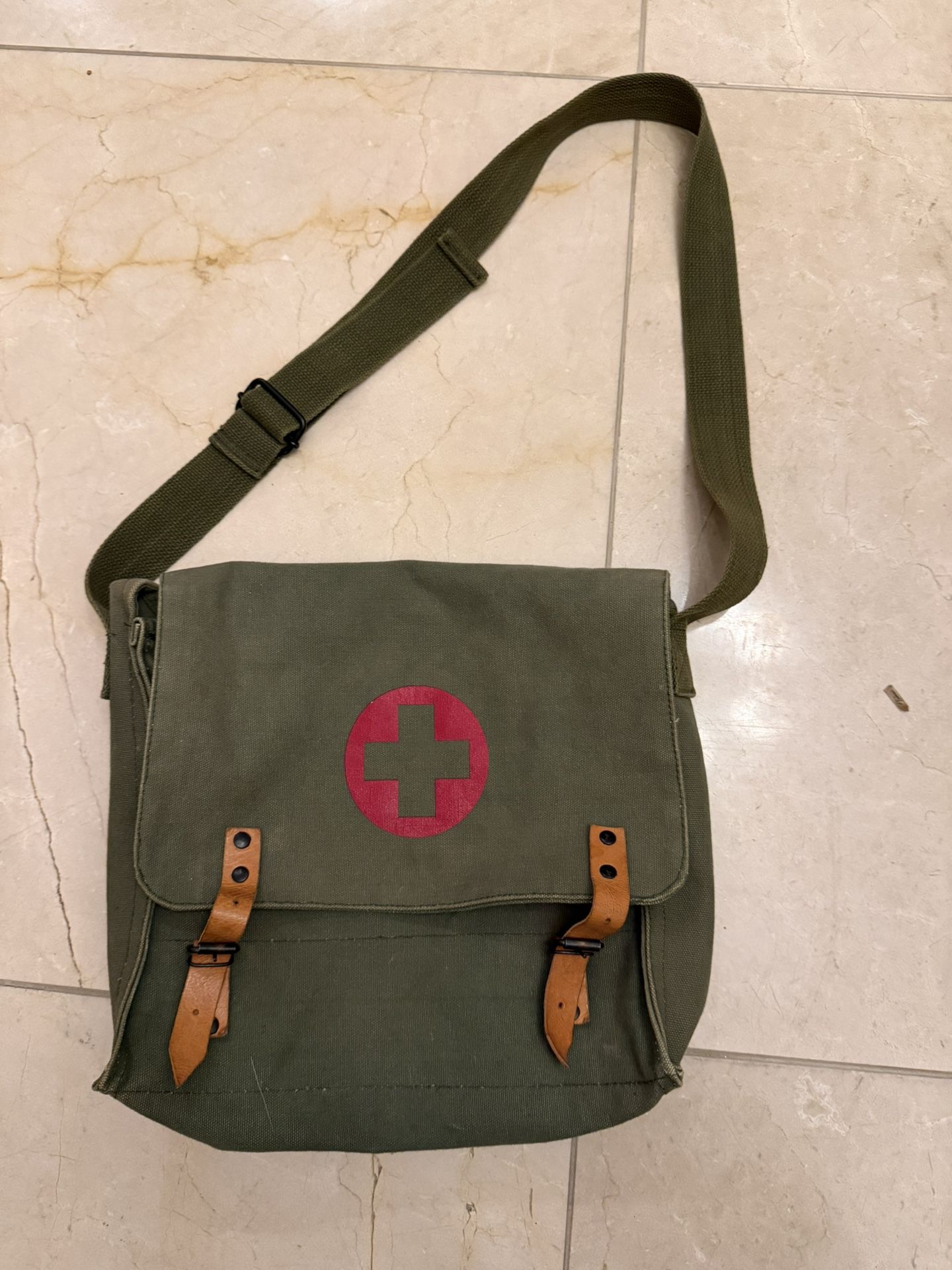 Vintage Canvas Messenger Bag Red Cross Medical Utility Satchel ...