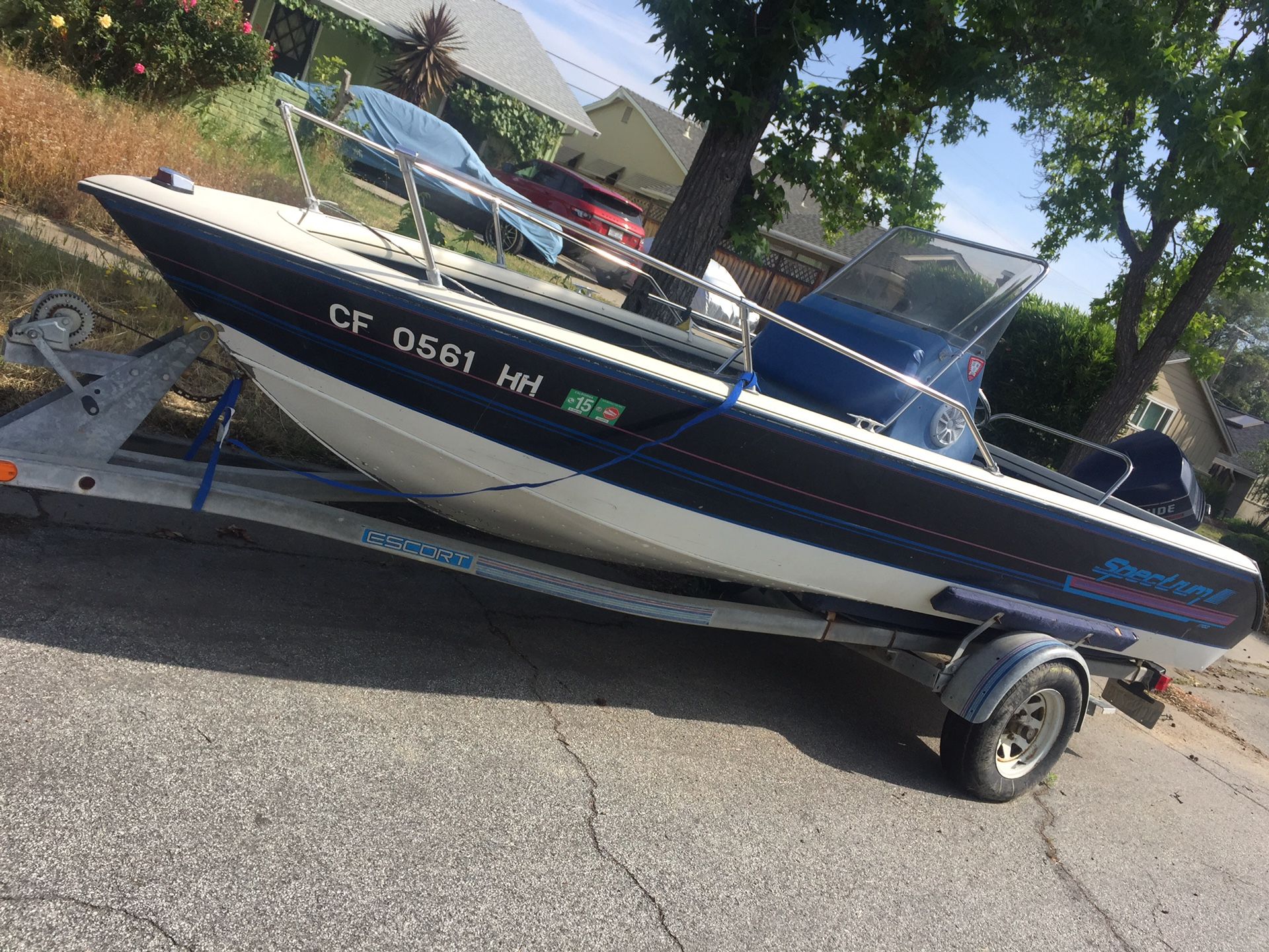 1989 Blue Fin Spectrum 1703 with Escort Trailer for Sale in San Jose ...