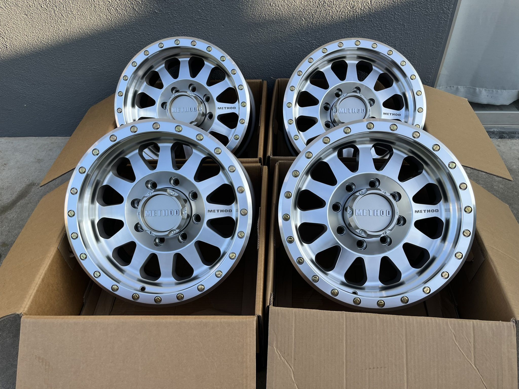 17” INCH METHOD MR304 DOUBLE STANDARD MACHINED CLEAR COAT POLISHED RACE ...