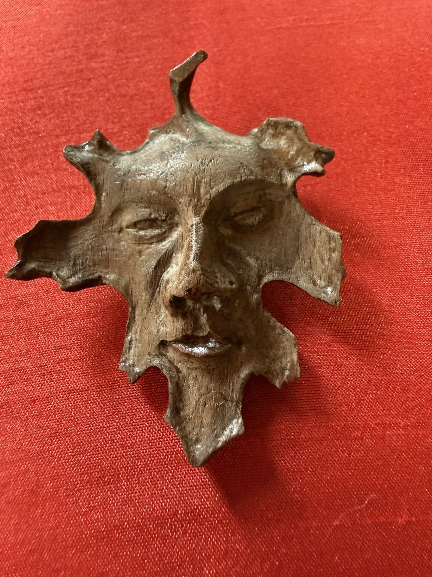 Vintage Mythical Green Man/man Of The Forest, Carved Wood for Sale in ...