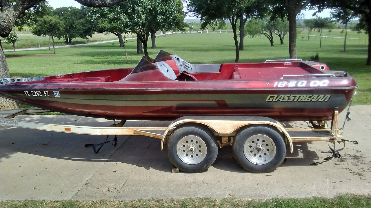 1998 Glasstream bass boat w/trailer for Sale in Burleson, TX - OfferUp