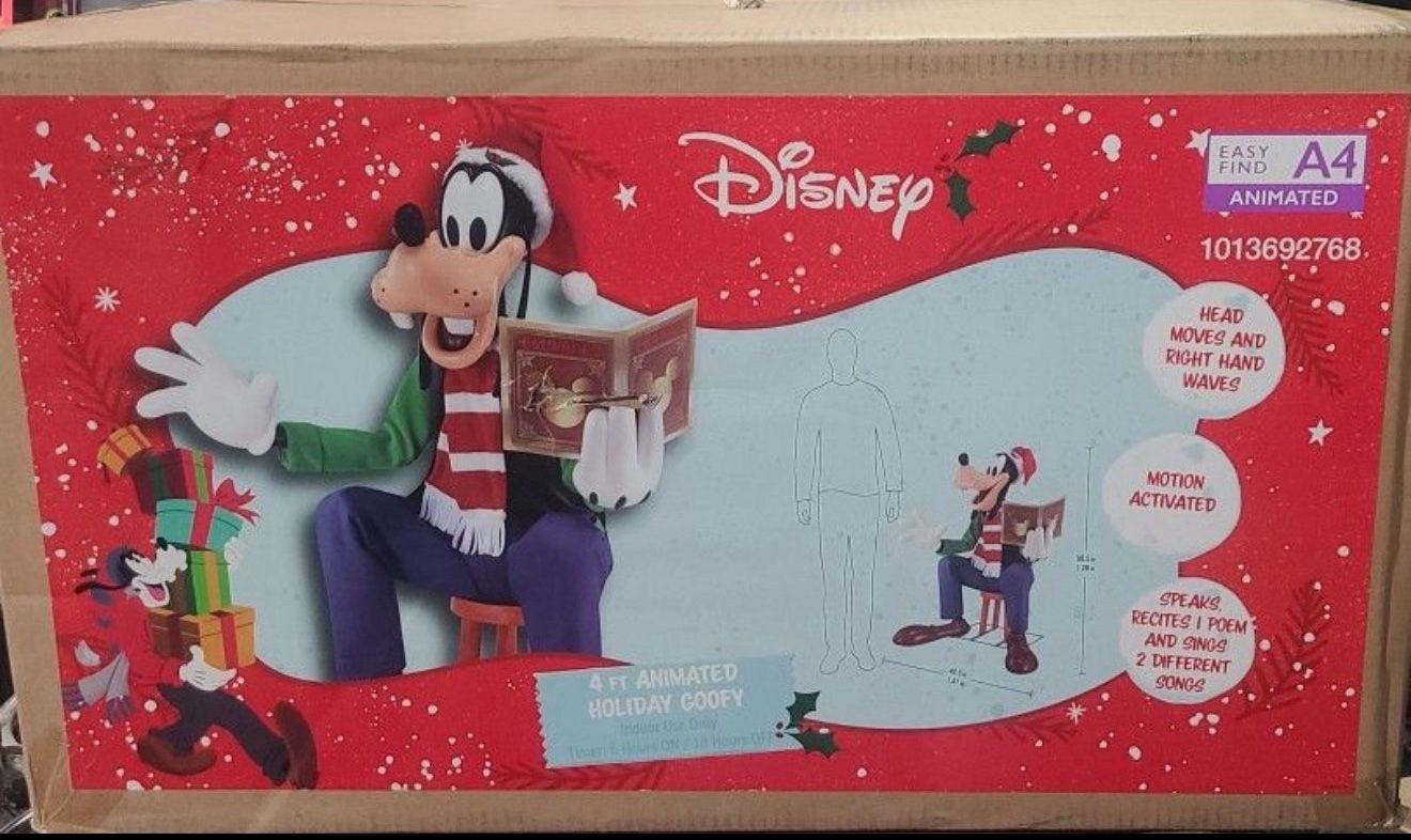 Home Depot Disney 4FT Animated Christmas Goofy Animatronic BRAND NEW ...