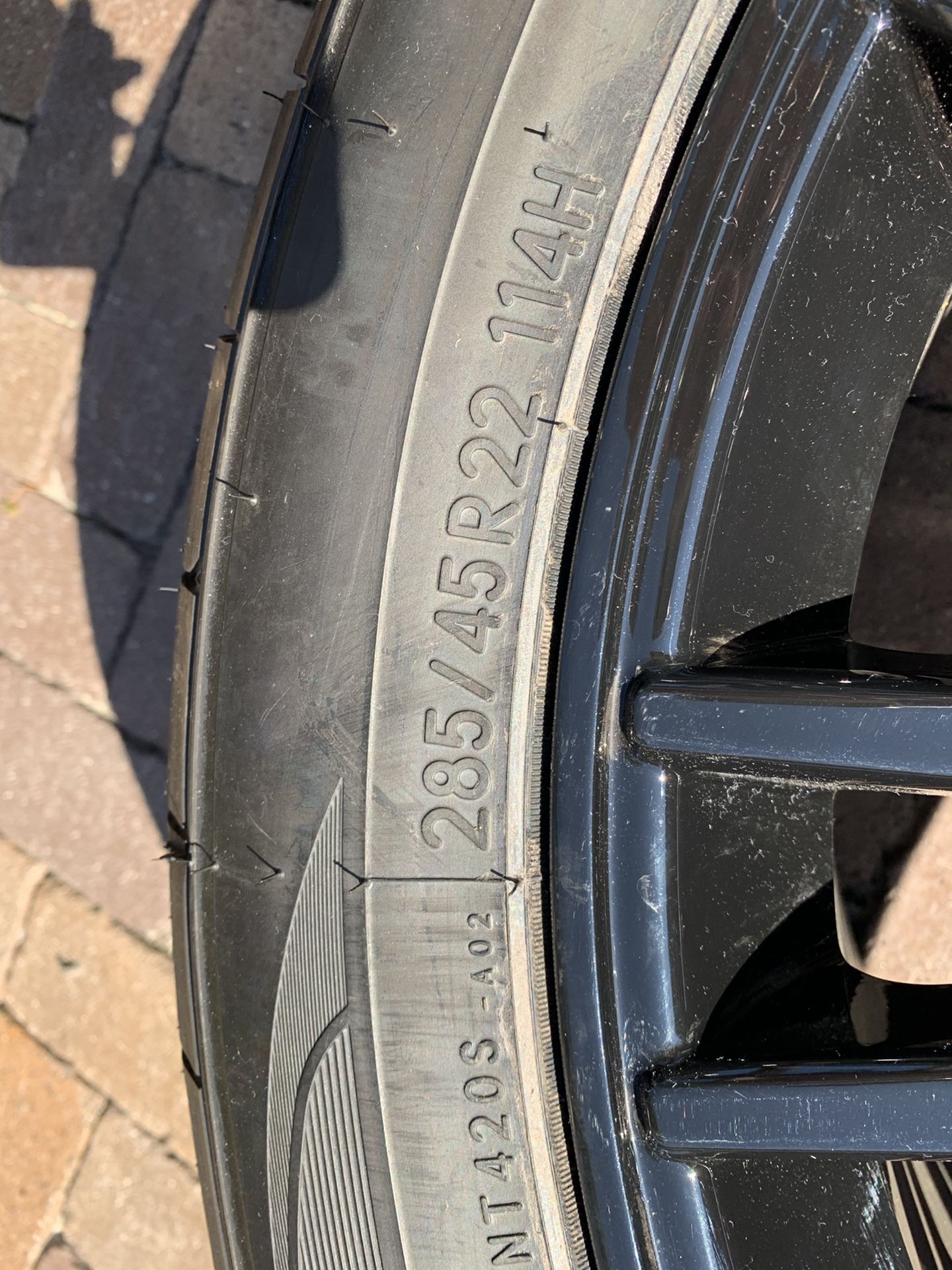 Black Rhino Kruger’s 22” wheels. Tires are Nitto NT420’s; 285/45 R22’s ...