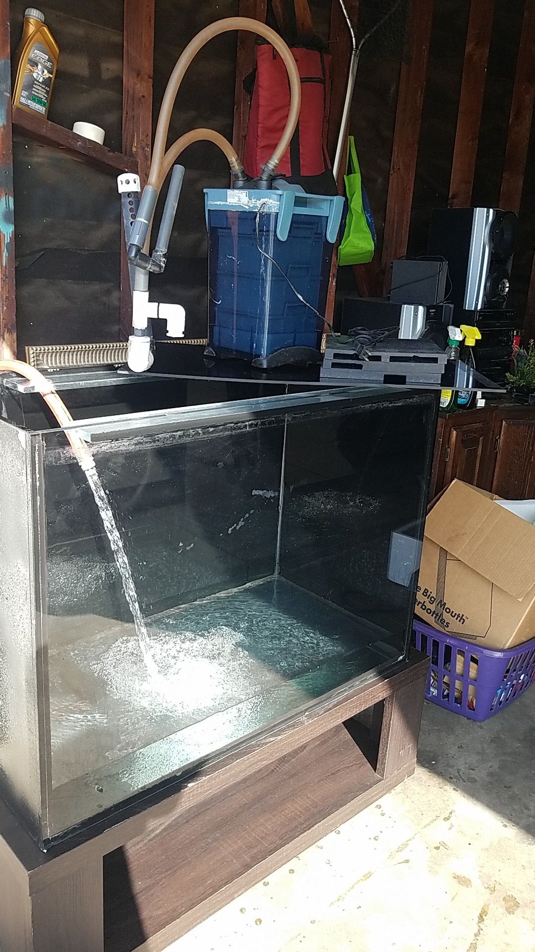 65 Gallons Rimless with sump fish tank with stand excellent condition ...