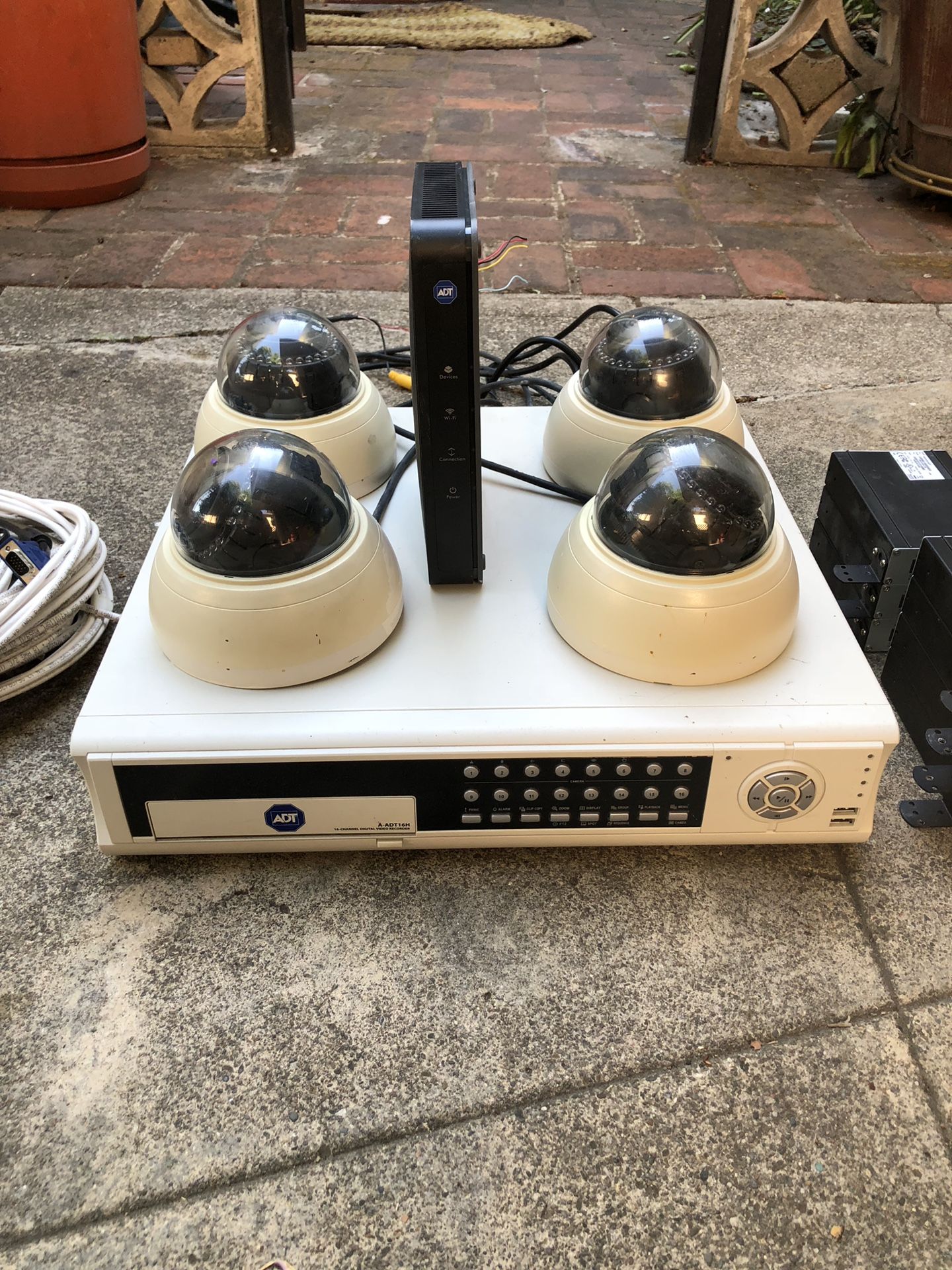 ADT A-ADT16H-1TB 16 Channel Digital Video Recorder w/4 cameras and ...