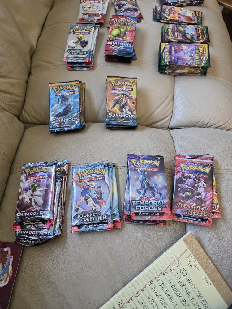 Pokemon Card Packs 280.00For 34 Packs Have 2 Sets for Sale in ...