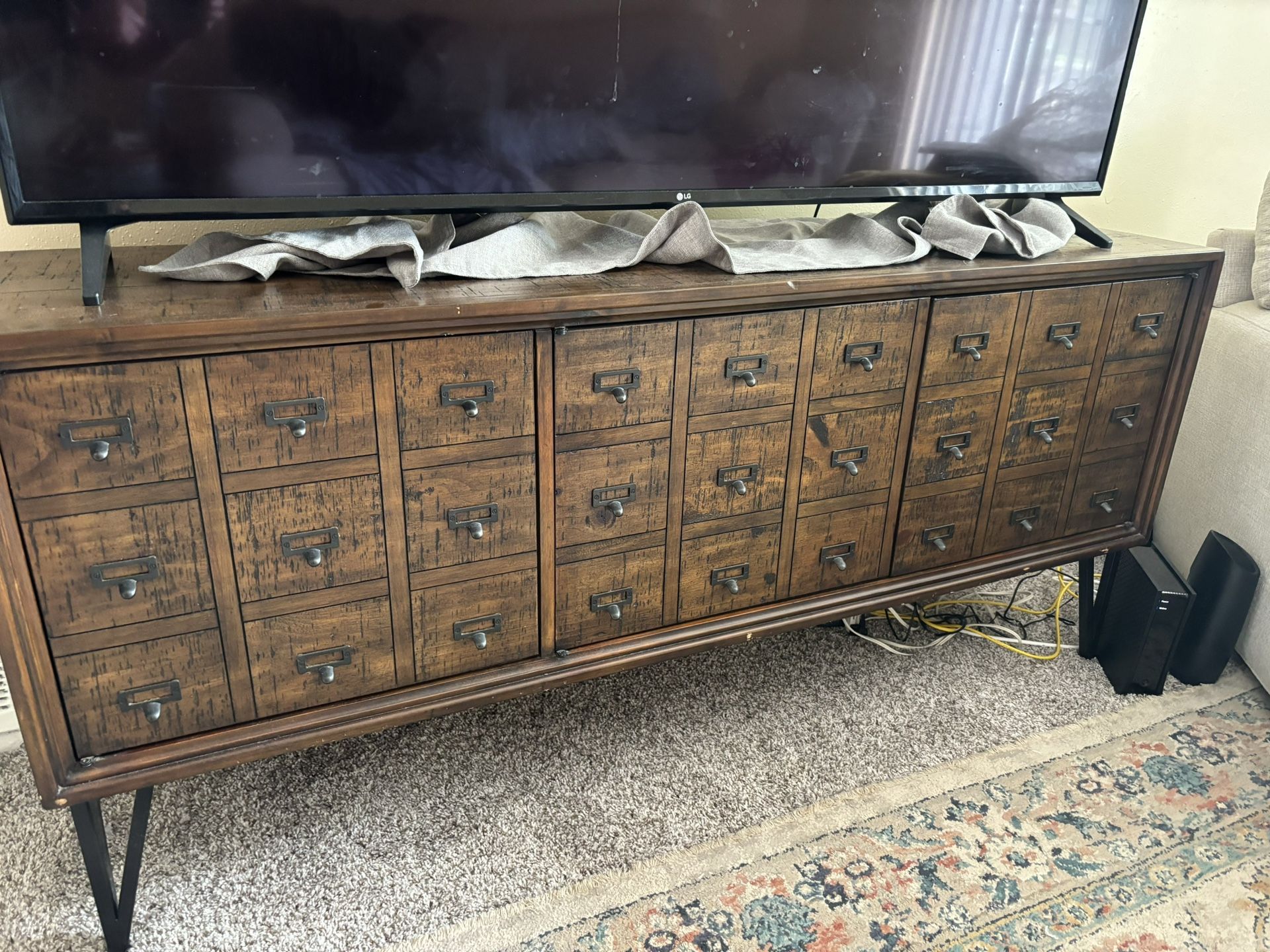 Apothecary tv console store