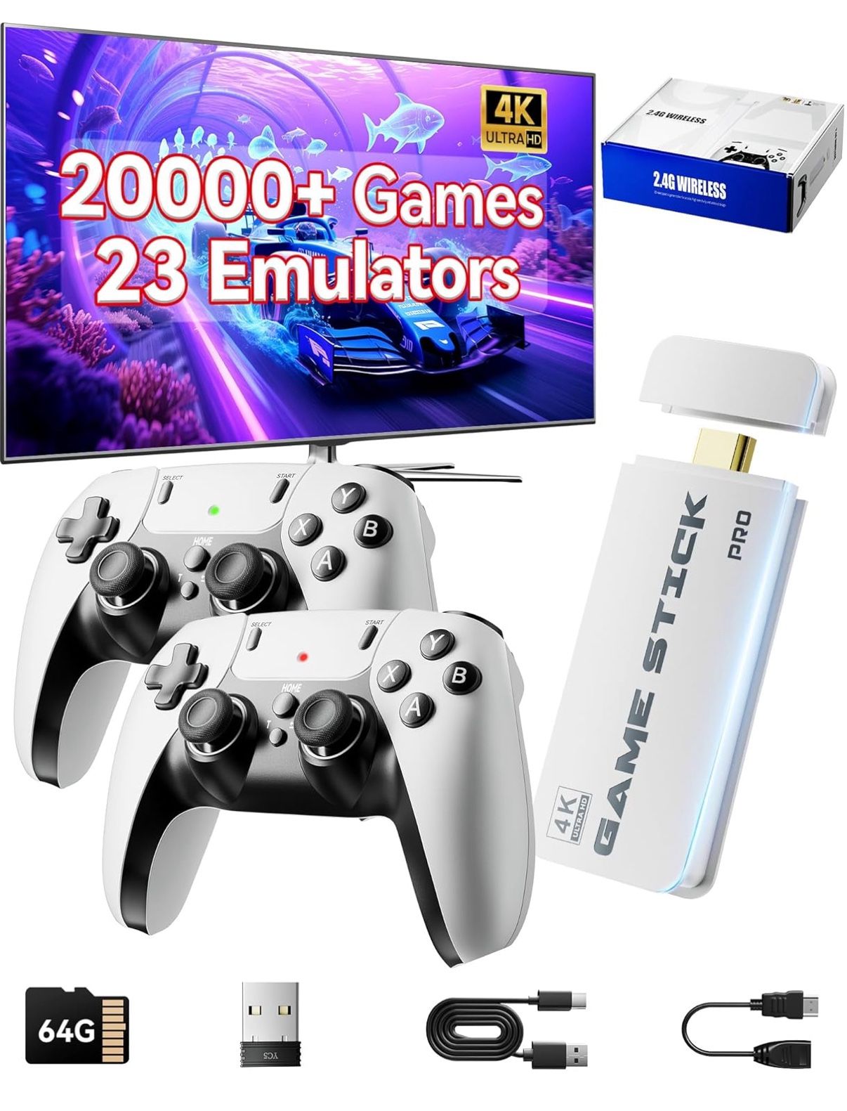 2025 Upgraded Retro Gaming Console Stick, Classic Video Games Stick ...