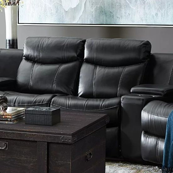 Havertys Wrangler Sofa Luxurious 4 Piece Sectional with Top Grain Leather Power Recliner and USB Ports at an Unbeatable Deal for Sale in Austin